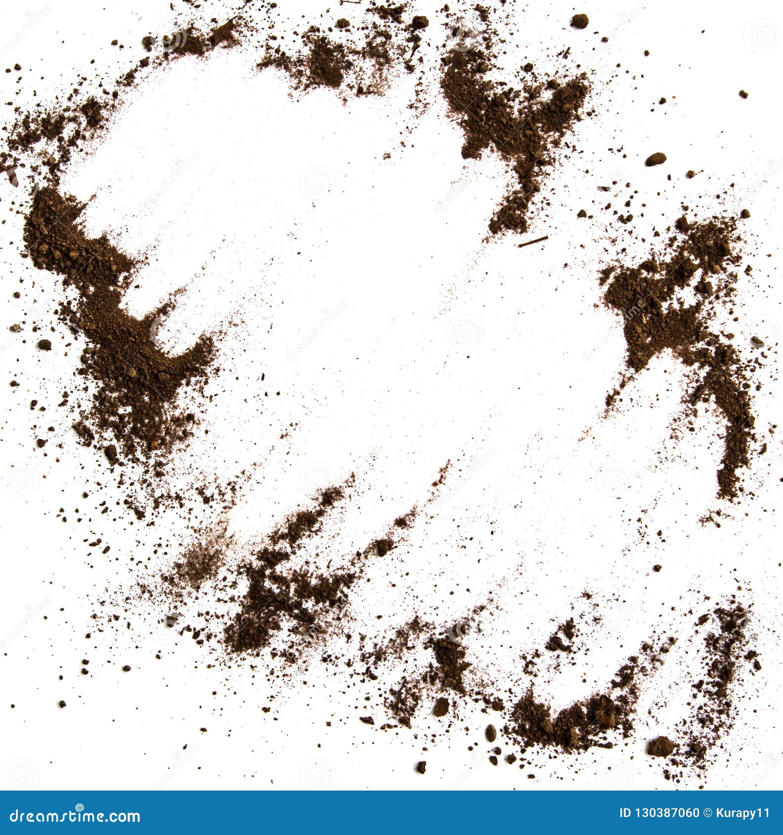 Dirty Earth on White Background. Stock Photo - Image of natural, botany ...