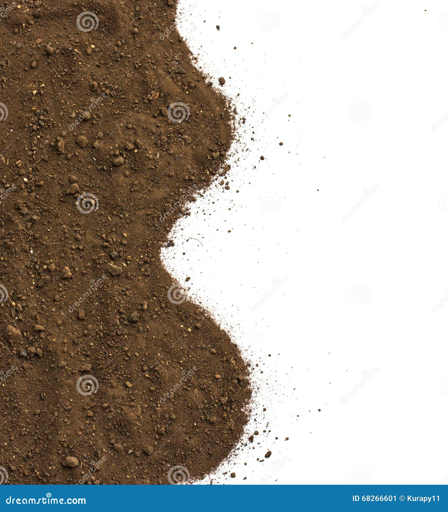 Dirty Earth on White Background. Stock Image - Image of closeup ...