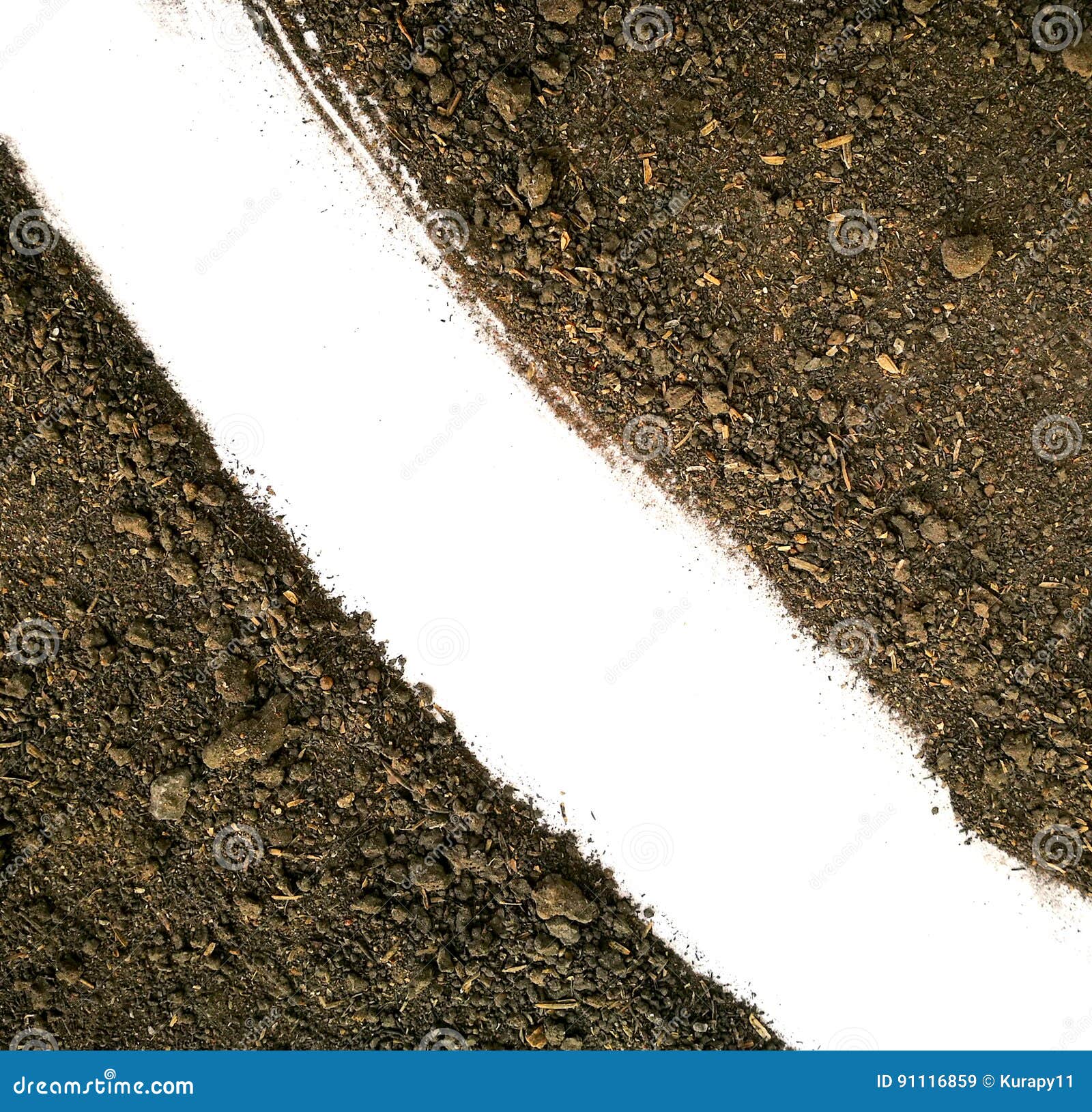 Dirty Earth on White Background. Natural Soil Texture Stock Image ...
