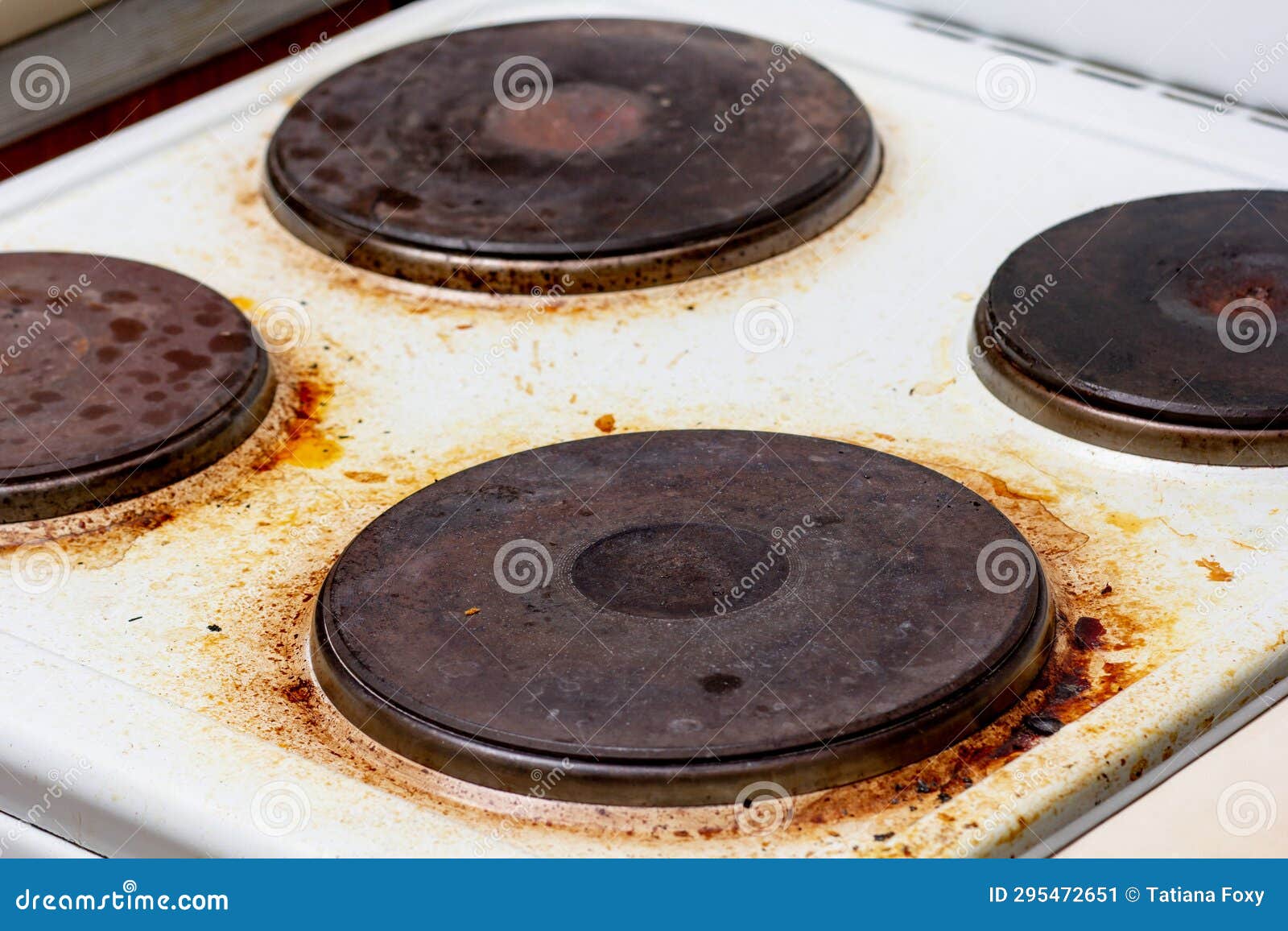 Dirty Electric Stove with Fat on Surface Stock Image - Image of stove ...