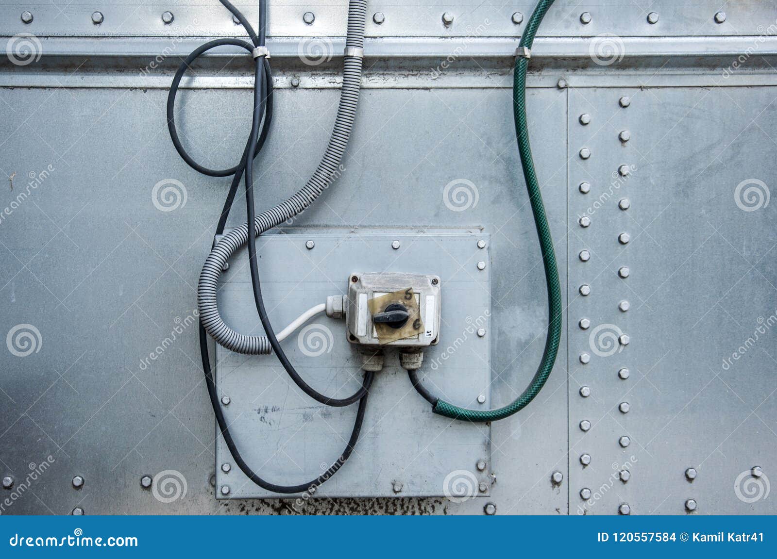 Dirty Electric Switch in a Factory Stock Photo - Image of electricity ...