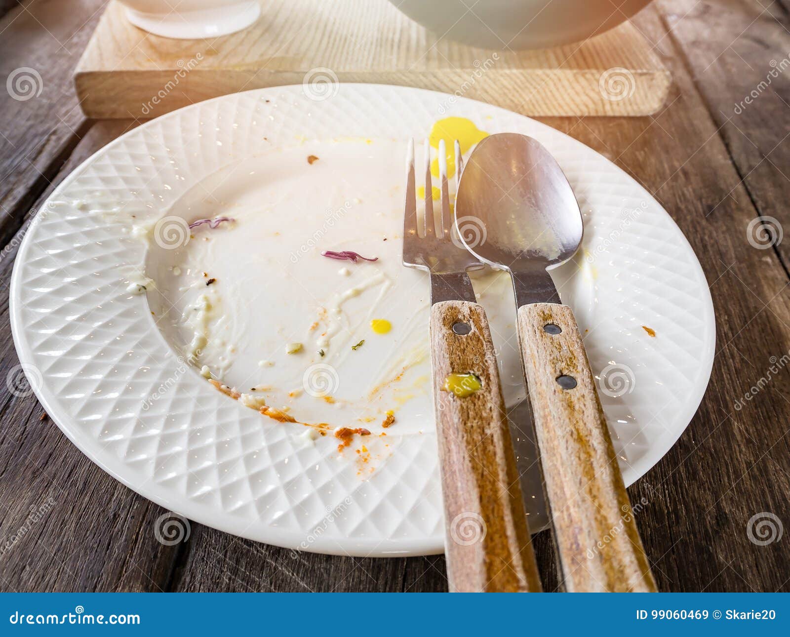 Dirty and empty dishes stock image. Image of finish, crockery - 99060469