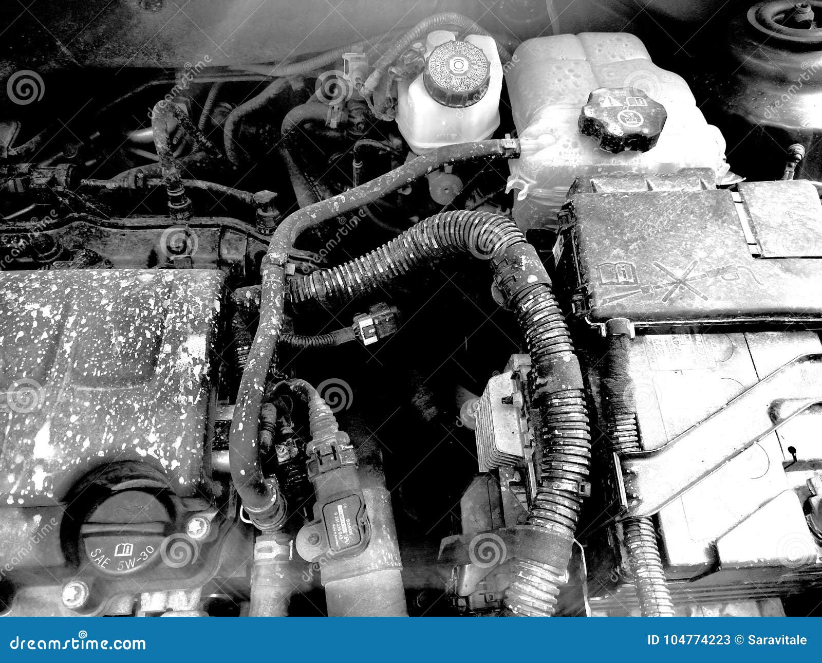 Dirty Engine editorial stock photo. Image of tubes, dirt - 104774223