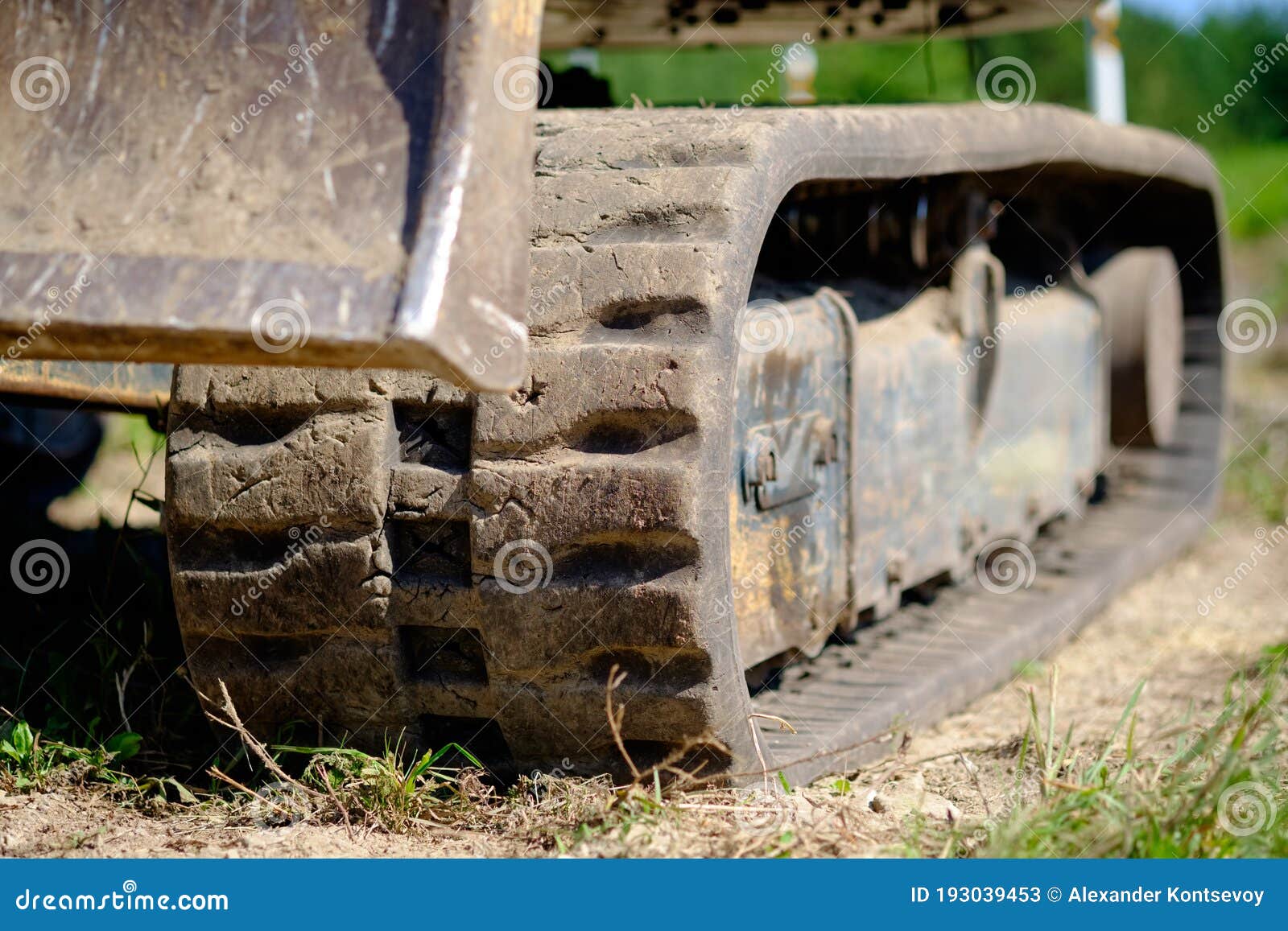 Excavator Tracks In The Slushy Mud Stock Photo | CartoonDealer.com ...