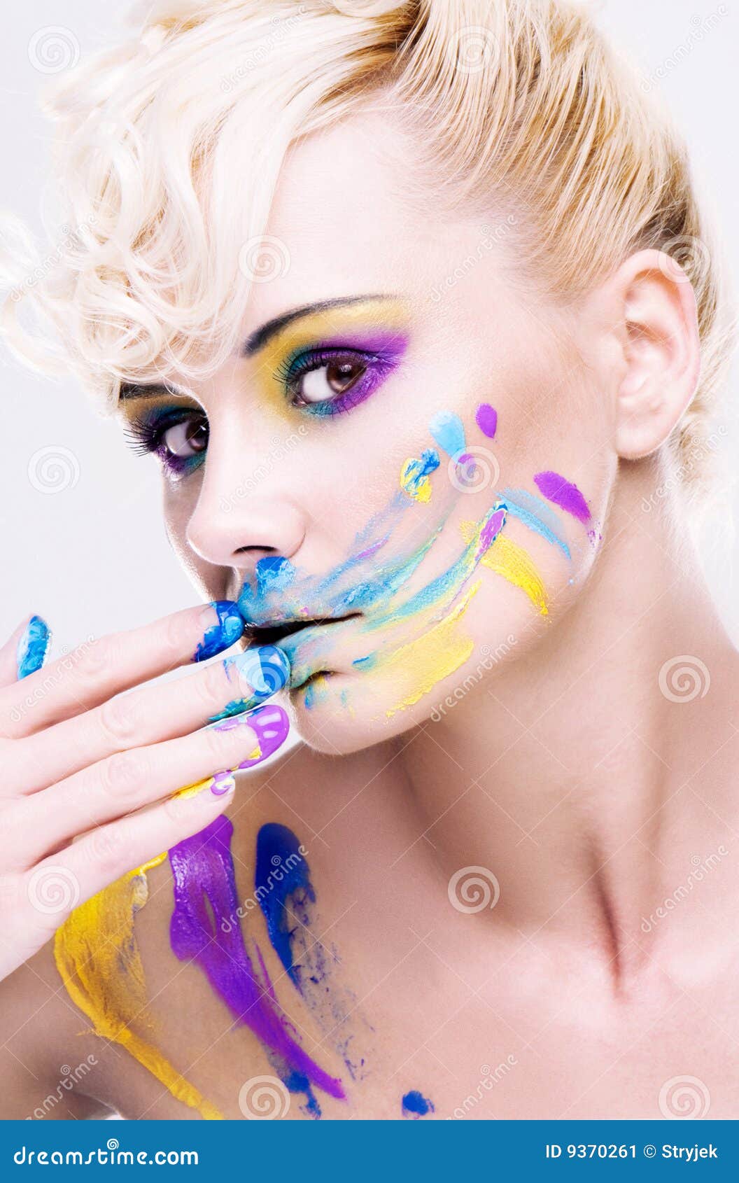 Dirty face stock image. Image of artistic, cute, beautiful - 9370261