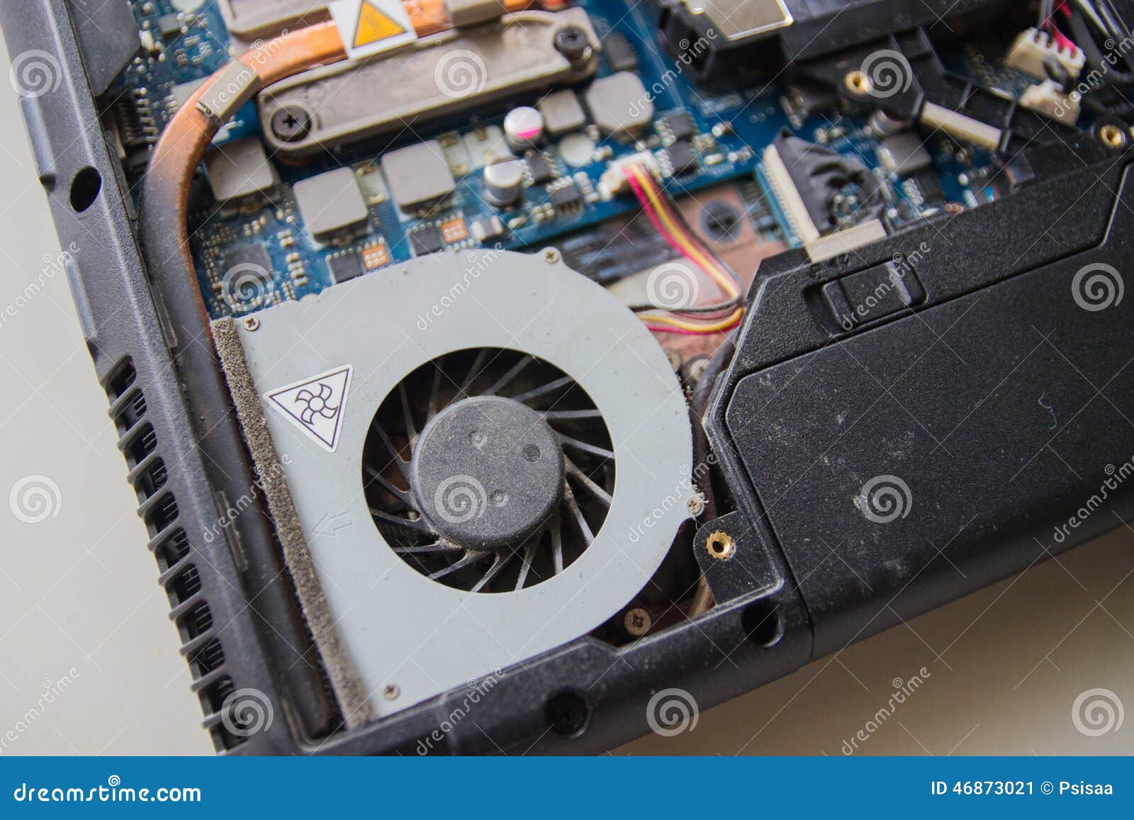 The Dirty Fan of Computer Notebook Stock Image - Image of repair ...