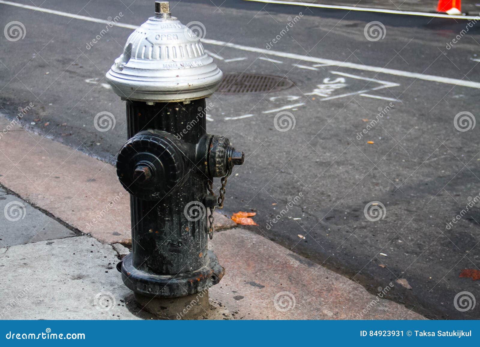 Dirty Fire Hydrant on the Street Stock Image - Image of urban, road ...
