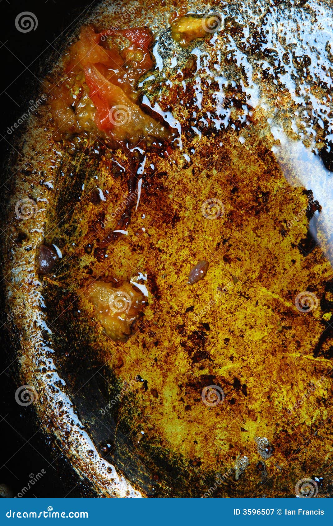 Dirty frying pan. stock image. Image of waste, colour - 3596507