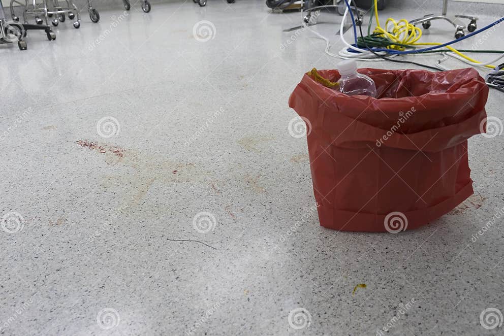 Dirty Garbage in the Operating Room Stock Image - Image of infectious ...