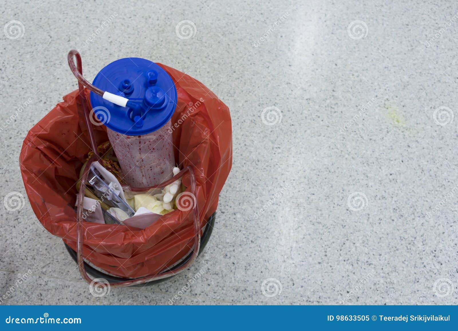 Dirty Garbage in the Operating Room Stock Image - Image of patient ...