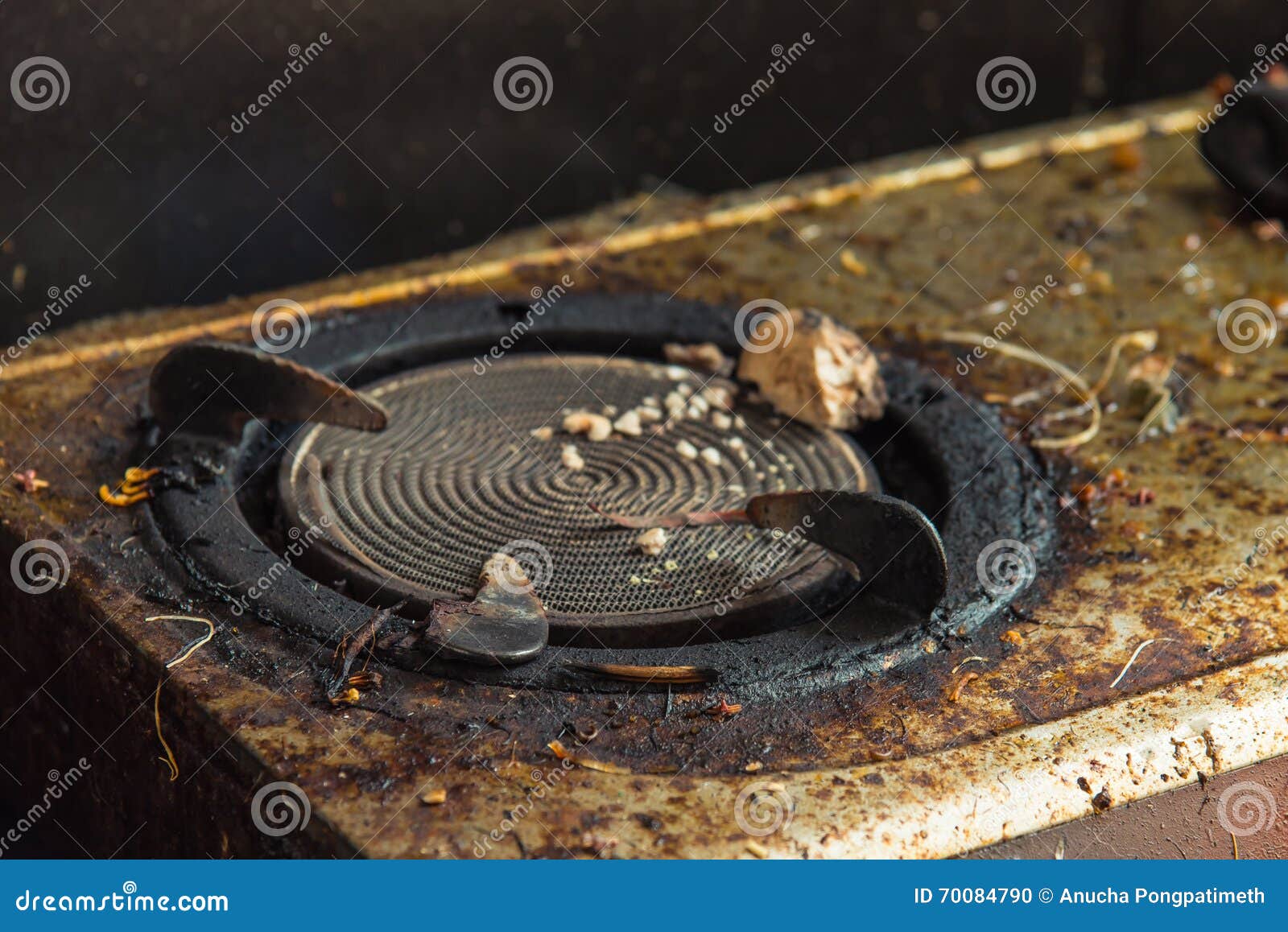 Dirty gas stove stock photo. Image of close, domestic - 70084790