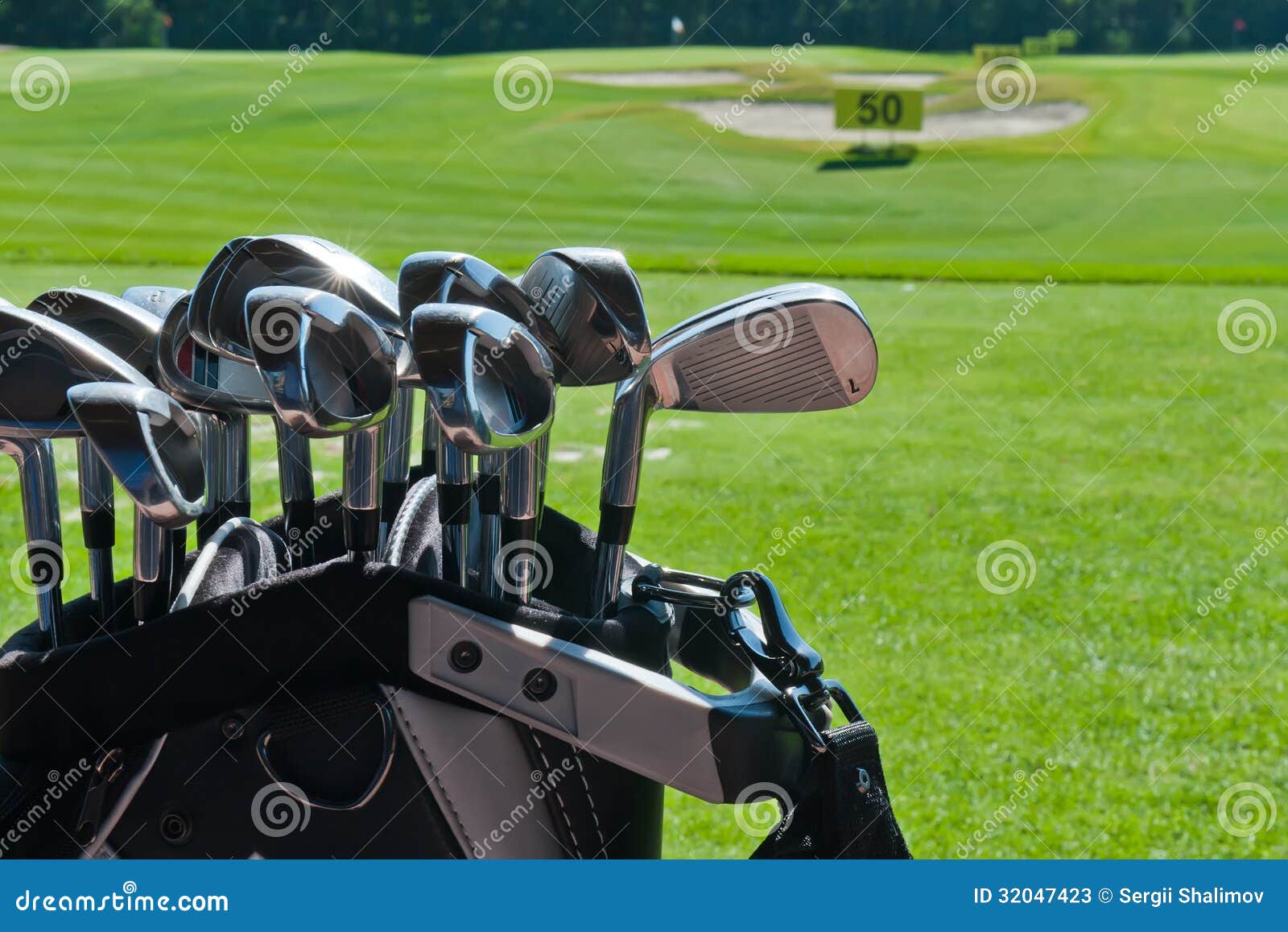 Dirty golf clubs stock image. Image of outdoors, focus - 32047423