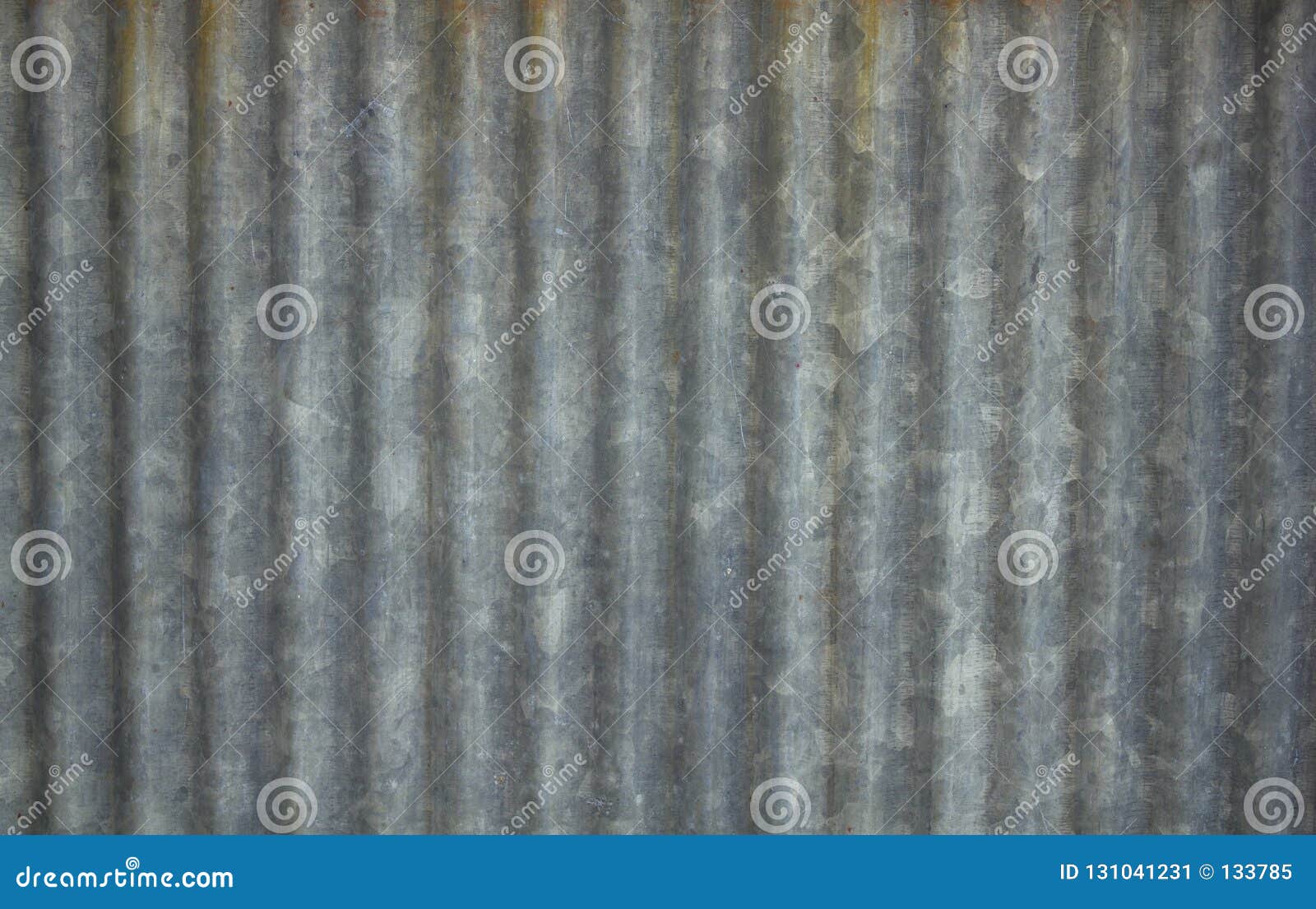 A Dirty Gray Metal Corrugated Sheet with Rust. Vertical Lines. Stock ...