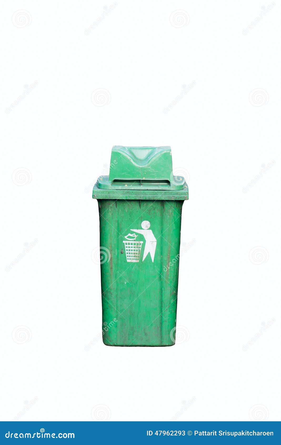 Dirty green litter bin stock image. Image of garbage - 47962293