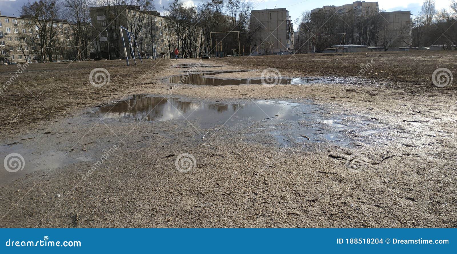 Dirty ground under the sky stock photo. Image of wetland - 188518204