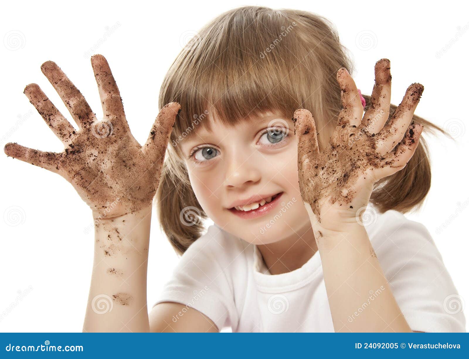 Dirty Hand Of A Teenage Girl Painting Stock Photography | CartoonDealer ...