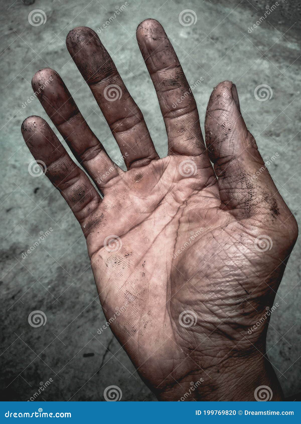 Dirty Hand of Hard Work for Succesfullness Stock Photo - Image of work ...