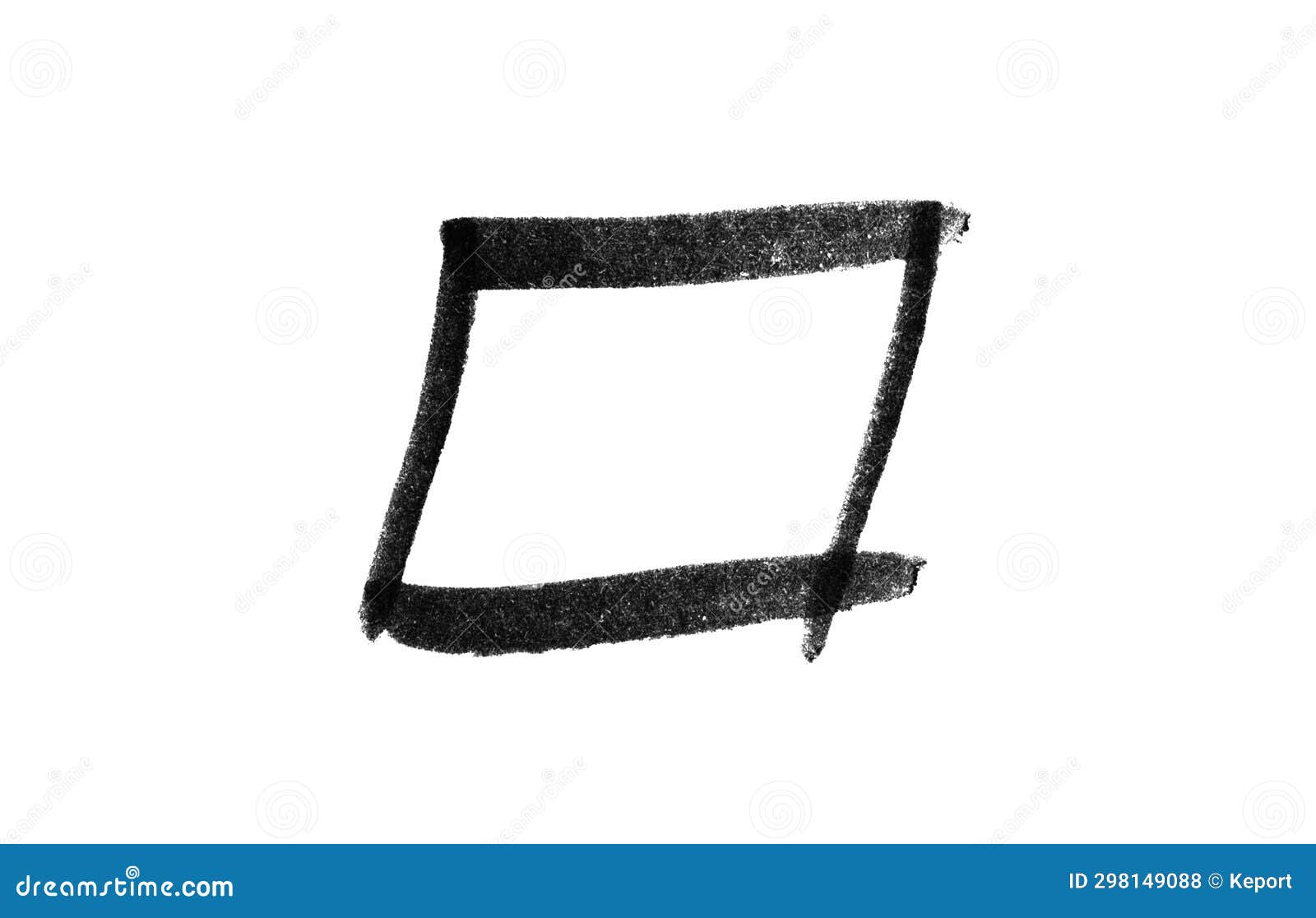 Rectange Frame - Hand Drawn with Black Color Stock Illustration ...
