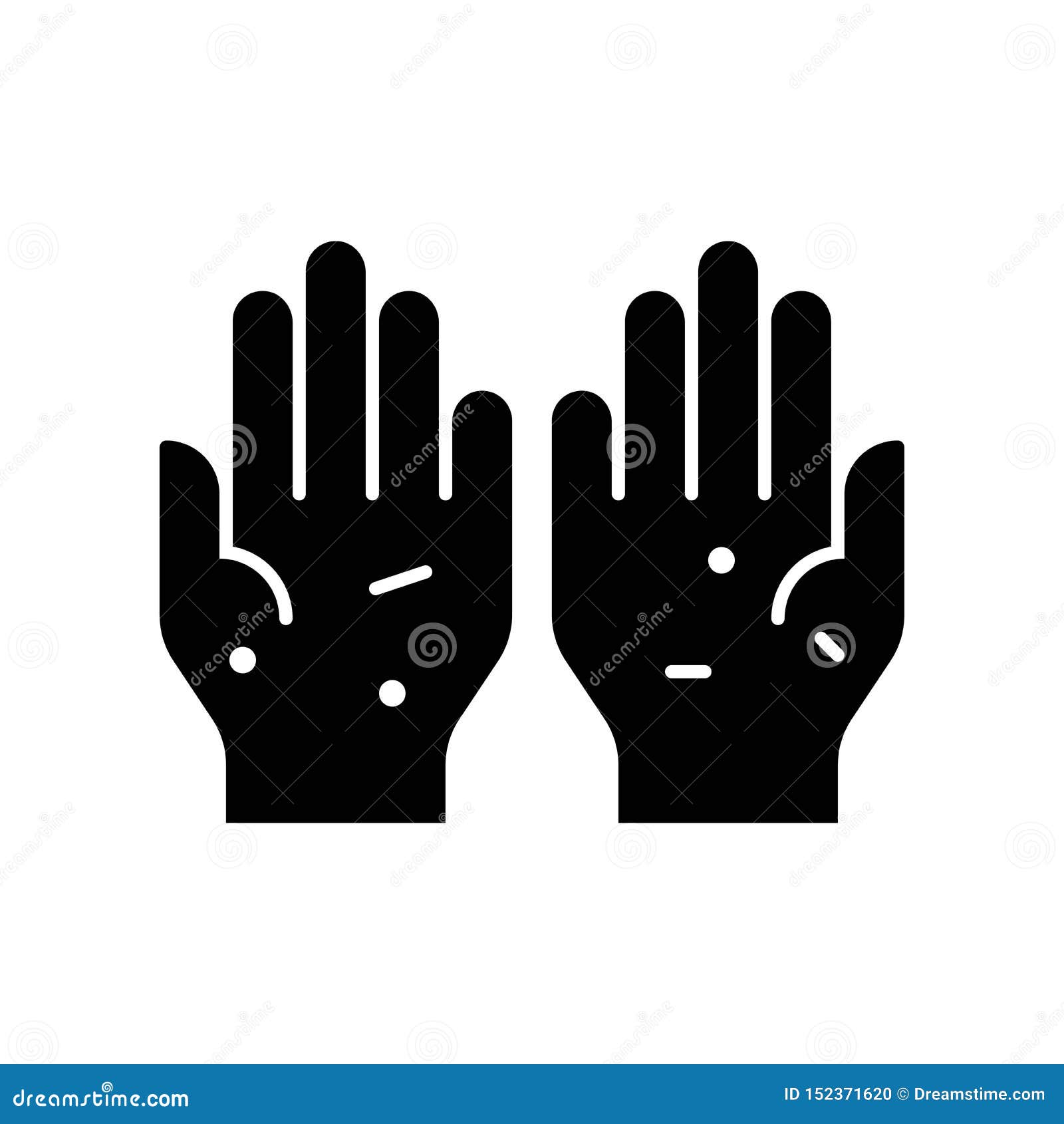 Dirty Hand Vector Illustration, Hygiene Solid Style Icon Stock Vector ...