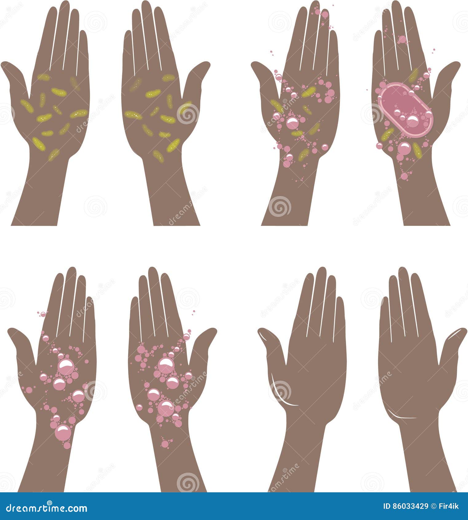 Dirty Hands And Clean Hands Cartoon Vector | CartoonDealer.com #86033429