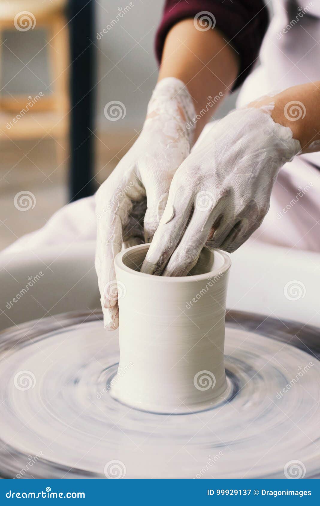 Making ceramic pot stock image. Image of craft, shaping - 99929137
