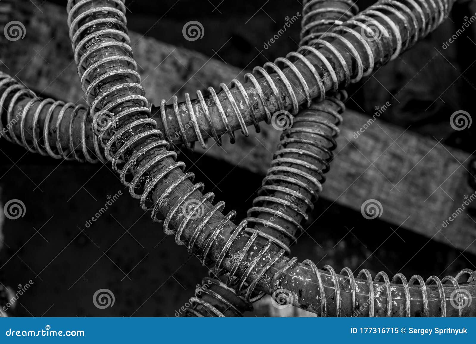 Dirty Hydraulic Hoses of Old Backhoe Stock Image - Image of vehicle ...