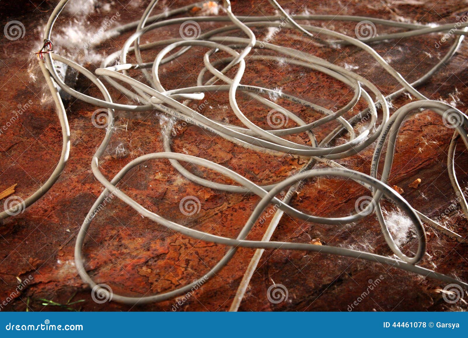 Dirty insulated cable stock photo. Image of communication - 44461078