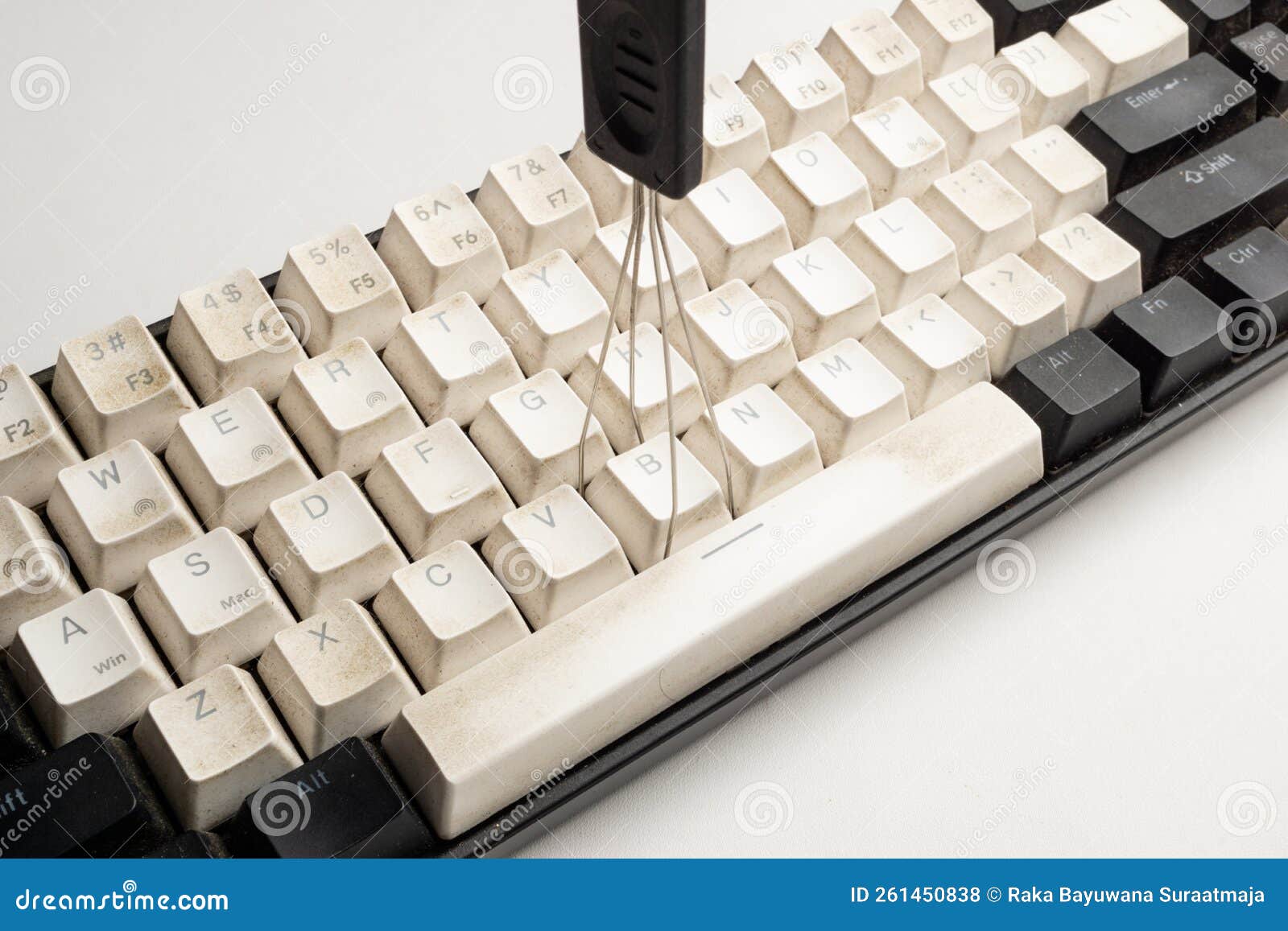 Dirty Keyboard Keypad and Key Cap Puller Stock Photo - Image of keycap ...