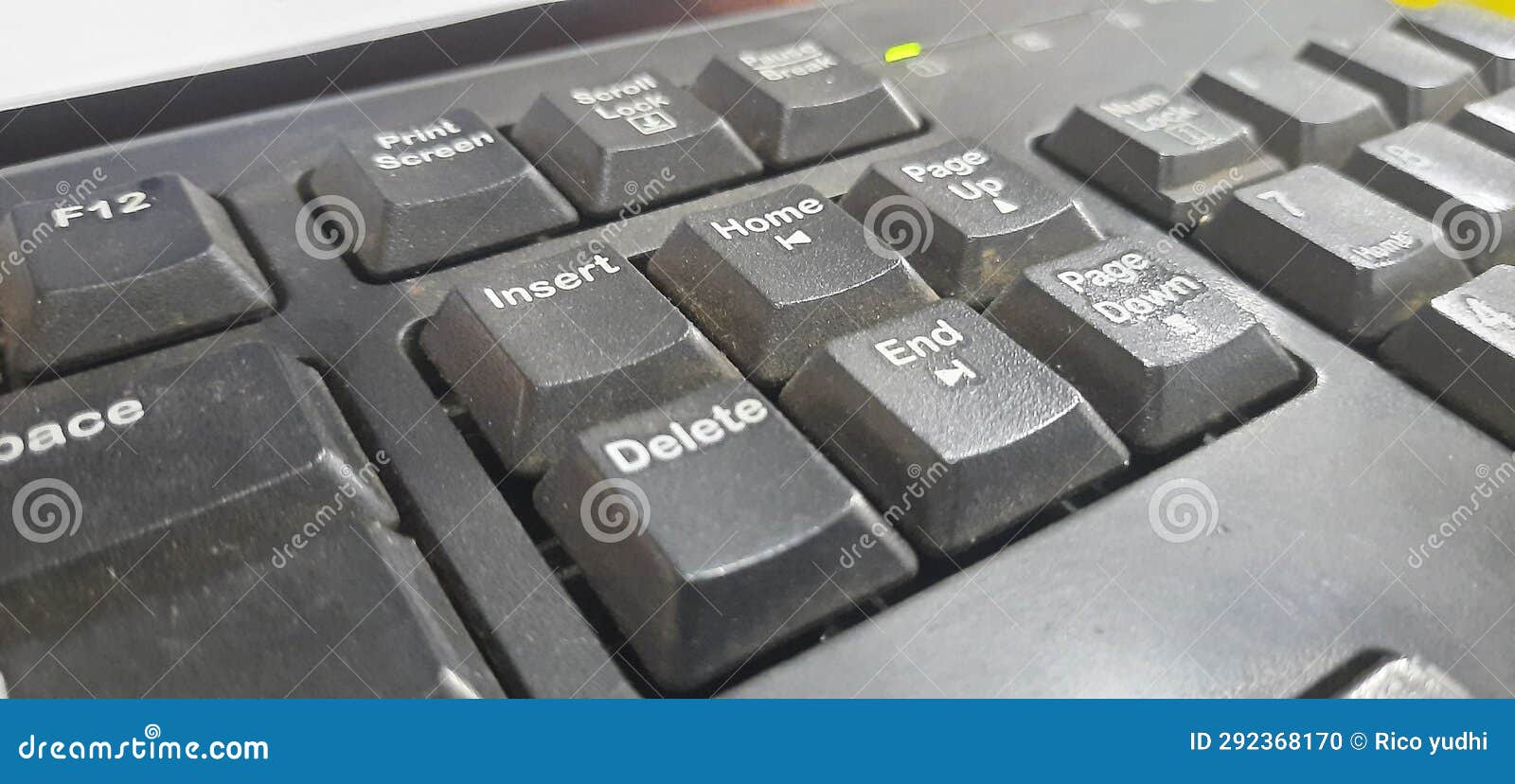 Dirty Keyboard in the Office but Still Useful for Working Stock Photo ...
