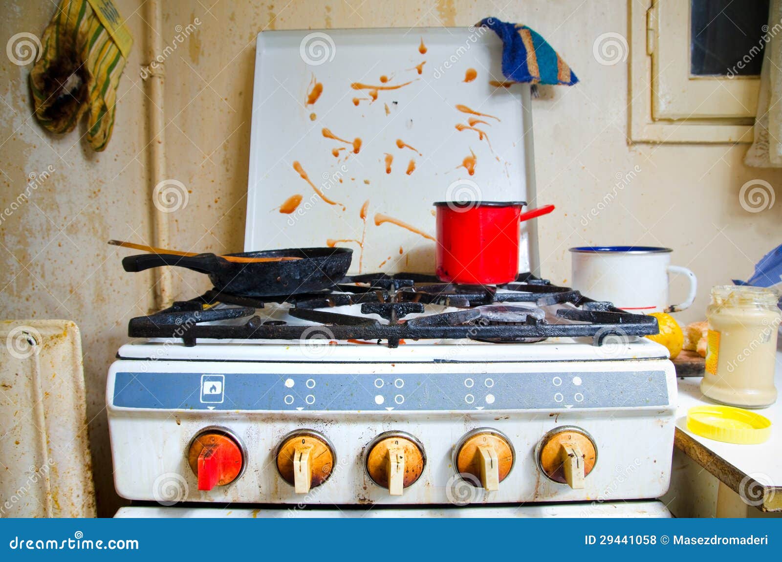 Dirty kitchen stove stock photo. Image of cooking, stains - 29441058