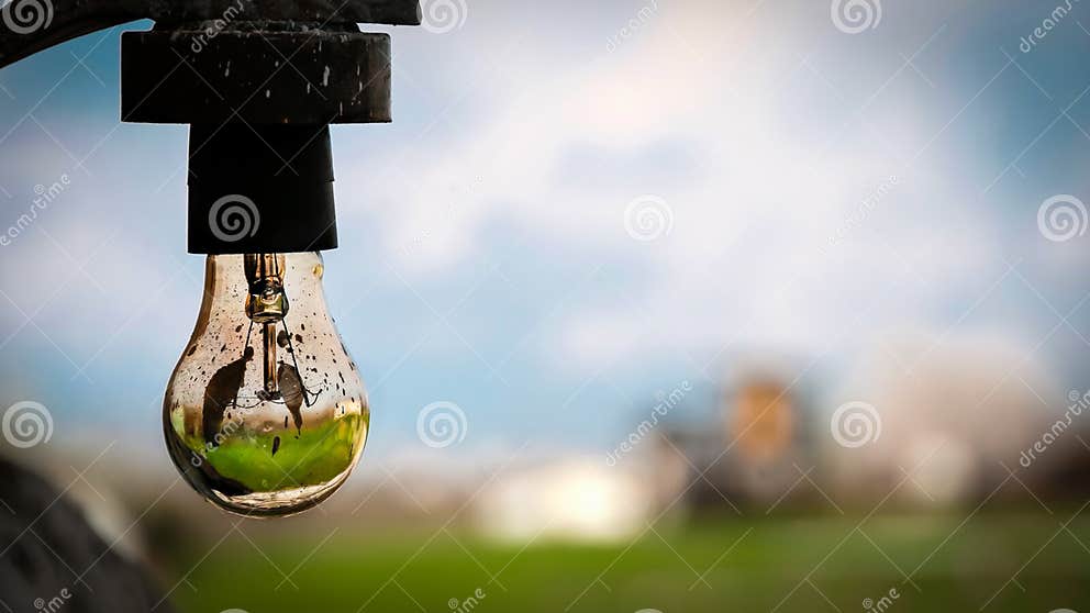 Dirty Light Bulb Point of View Stock Image - Image of reflecting ...