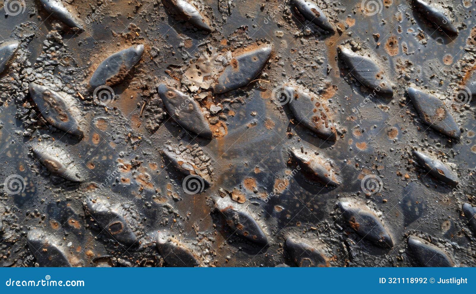 A Dirty Metal Plate with a Rough Bumpy Surface that Has Lost Its ...