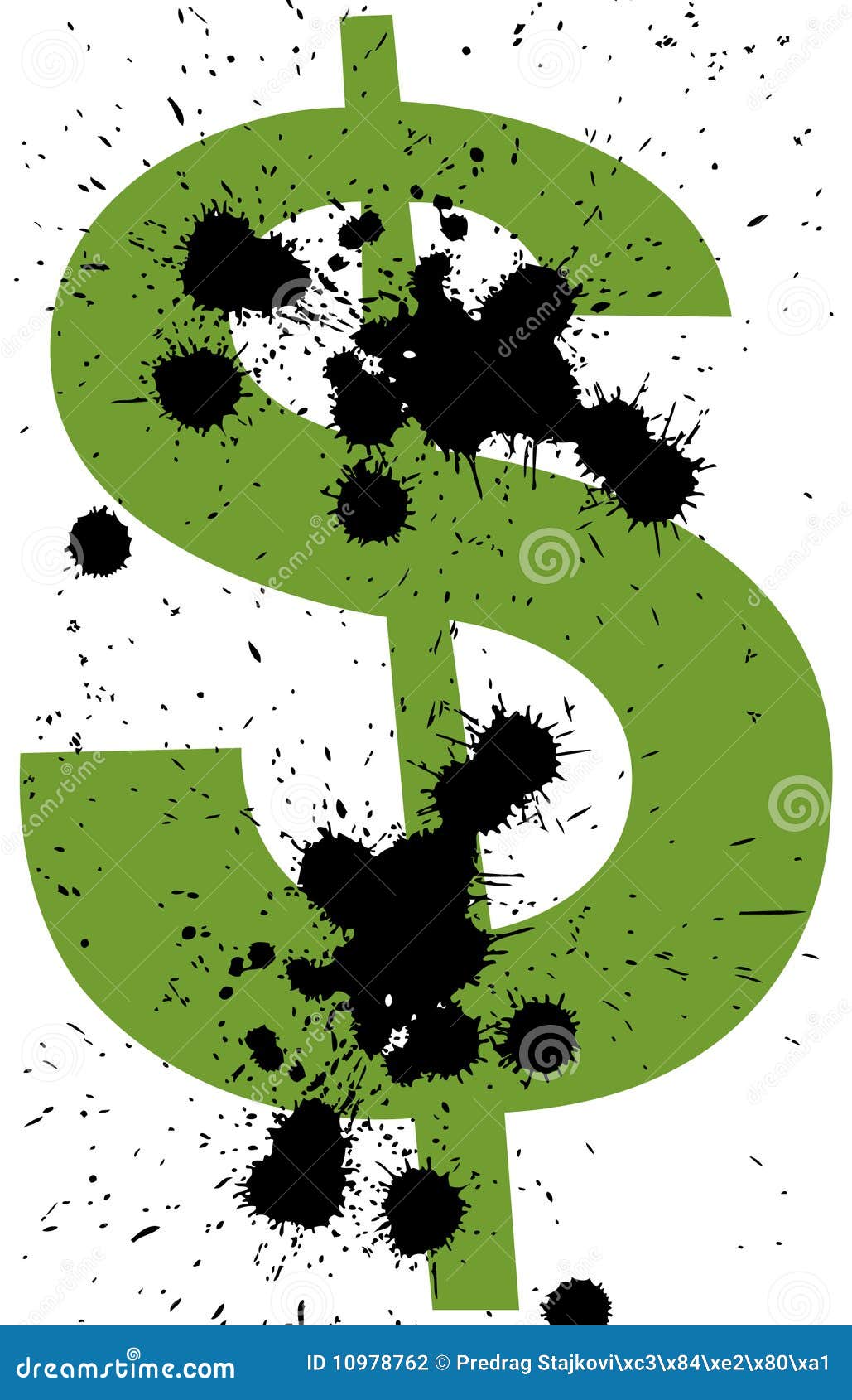Dirty money stock illustration. Illustration of money - 10978762