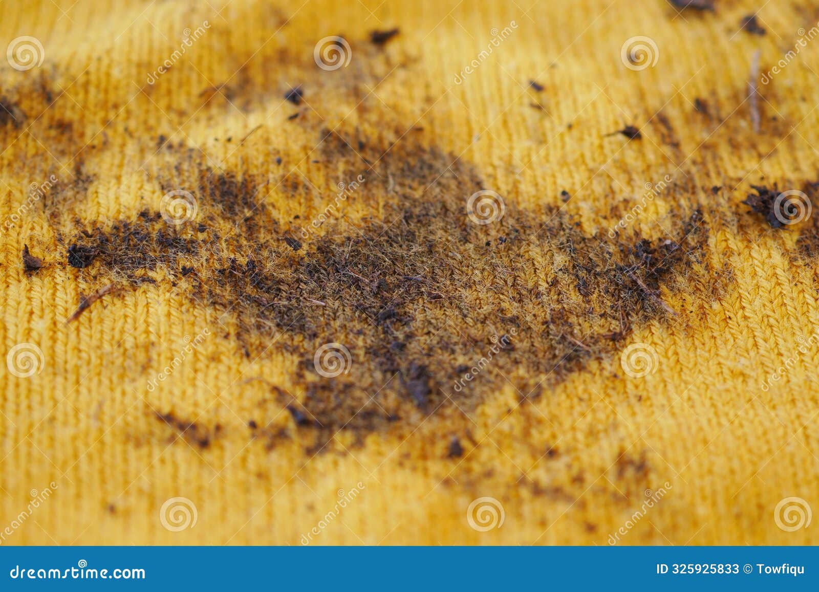 Dirty Mud Stain on a Yellow Color Cloth Stock Image - Image of liquid ...