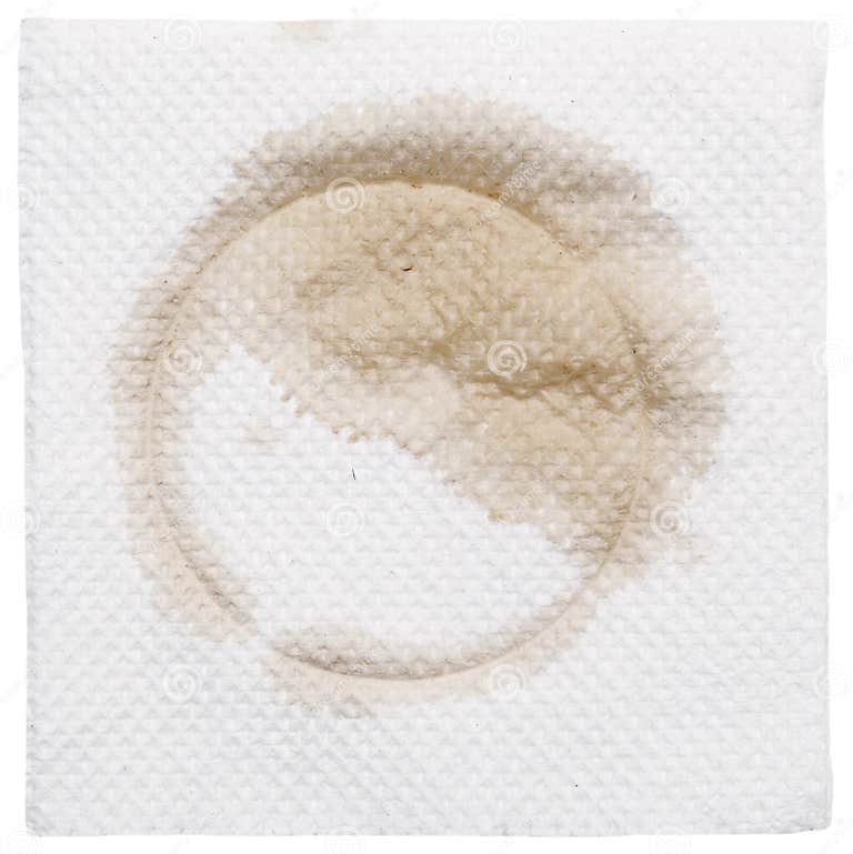 Dirty napkin stock image. Image of base, brown, circle - 16746375