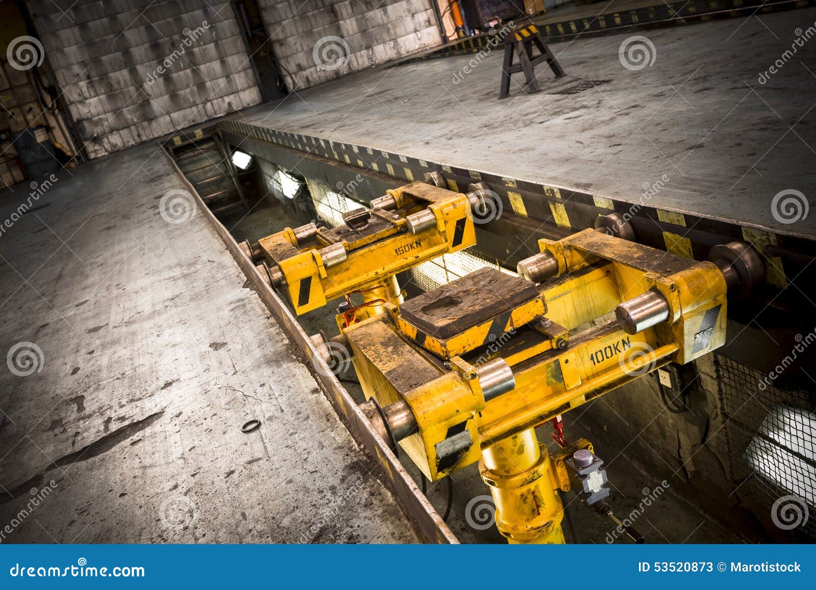Dirty, Oily Internal Inspection Pit, Elevating Royalty-Free Stock Photo ...