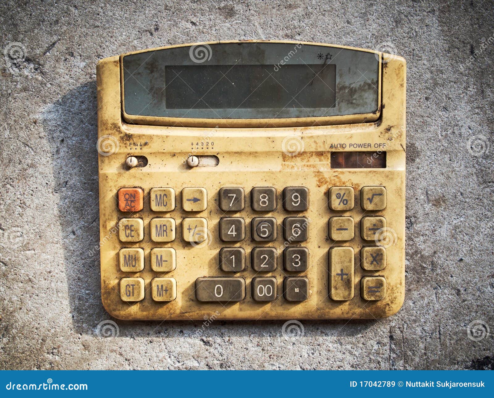 Dirty old calculator stock image. Image of dirty, dark - 17042789