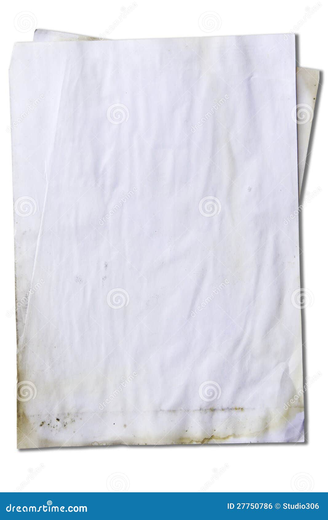 A dirty old paper stock photo. Image of handmade, blank - 27750786