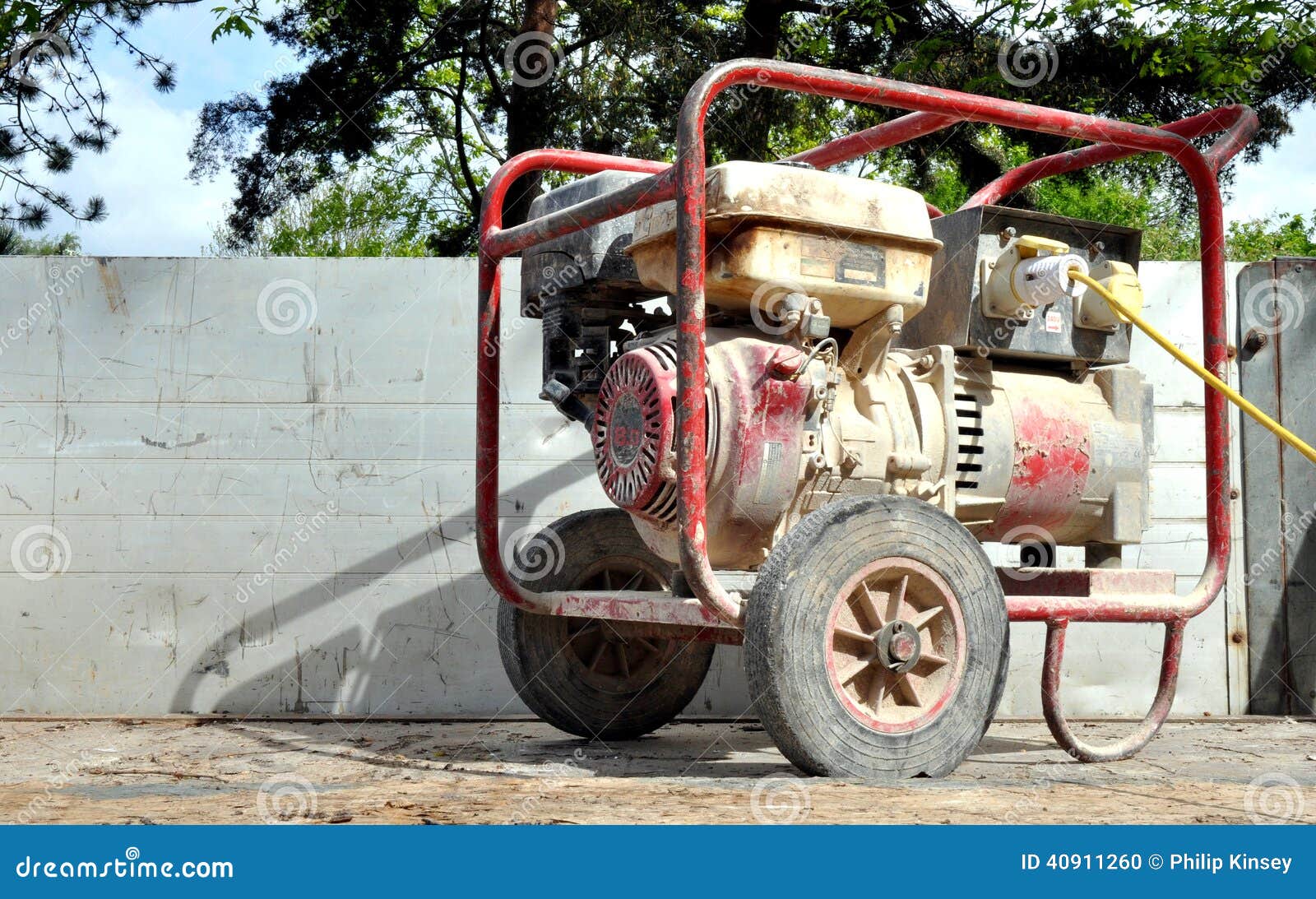 Dirty Old Portable Generator Stock Photo - Image of portable, moveable ...