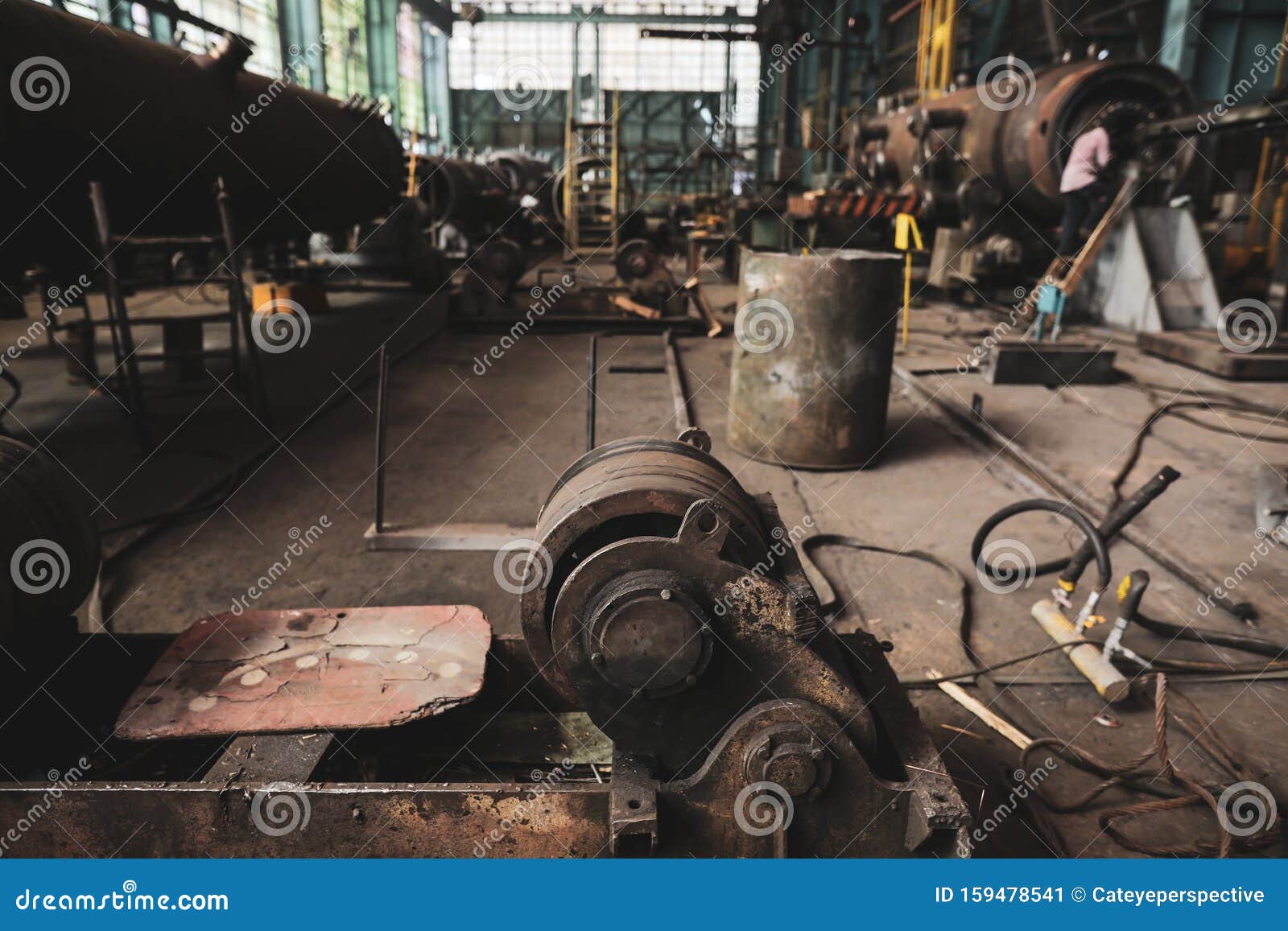 Dirty and Old but Still Functioning Metal Works, Old Fashioned, Factory ...