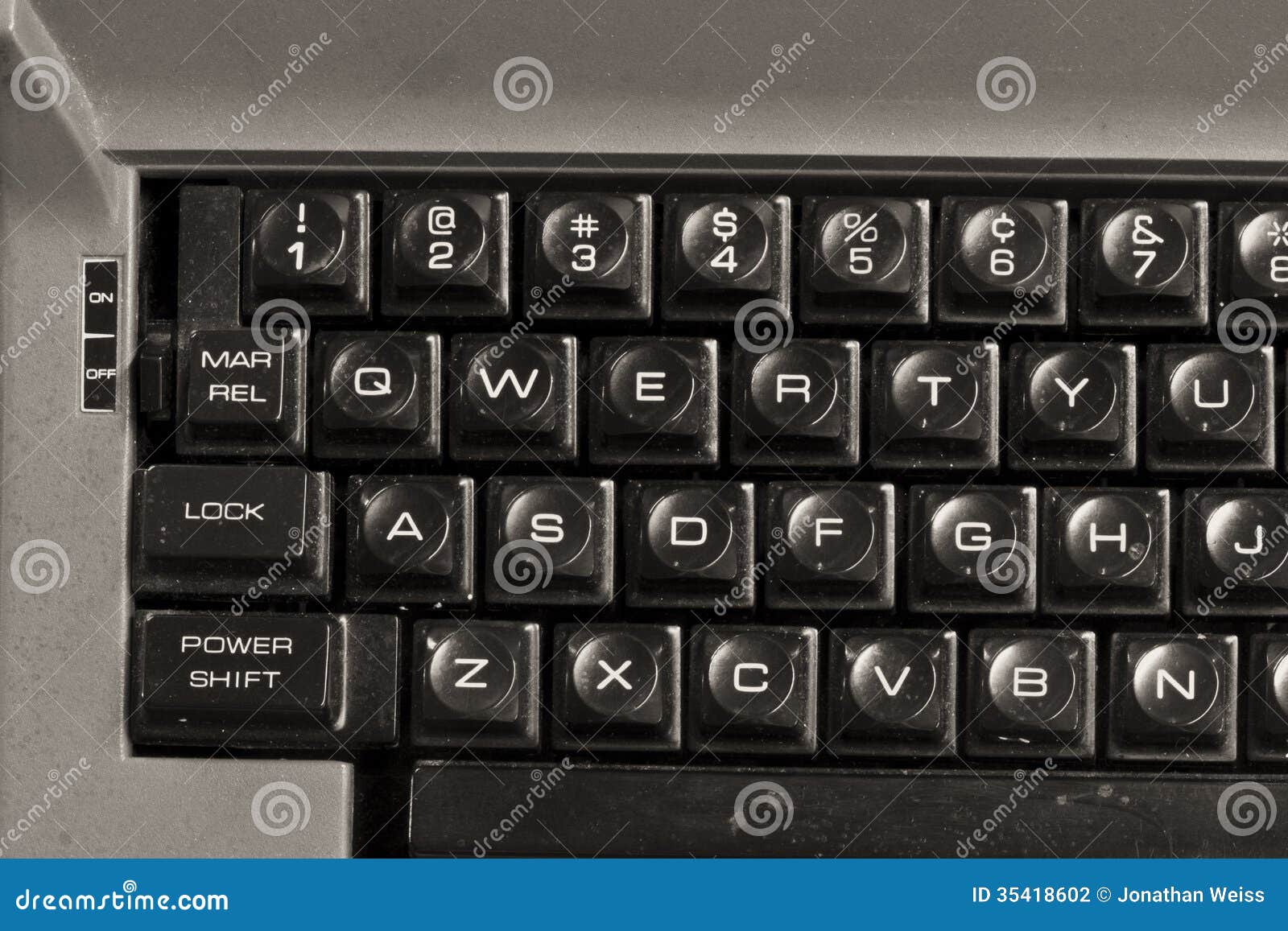 Dirty Old Typewriter stock photo. Image of qwerty, print - 35418602
