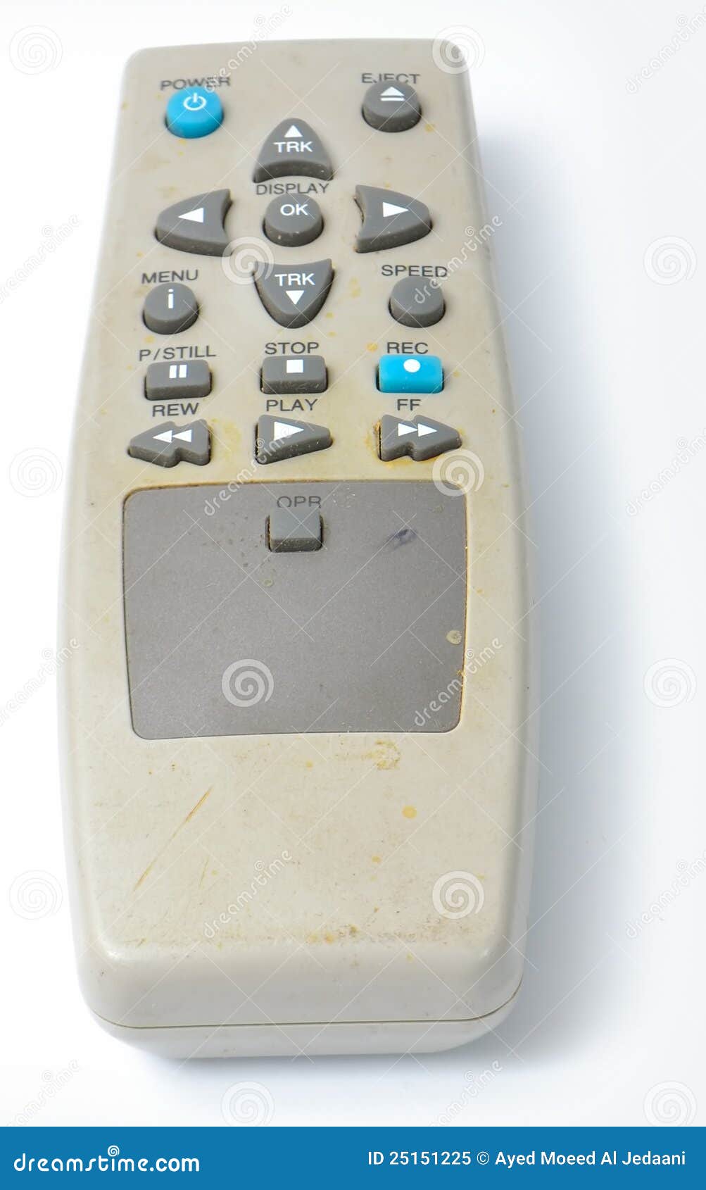 Dirty Old VCR Remote Control from the Front Stock Image - Image of used ...