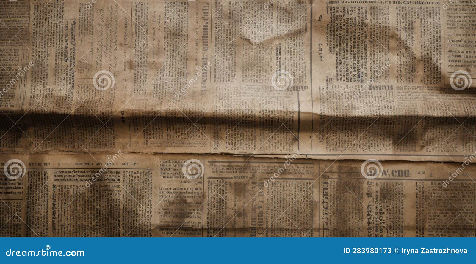 Dirty Old Vintage Newspaper Stock Illustration - Illustration of ...