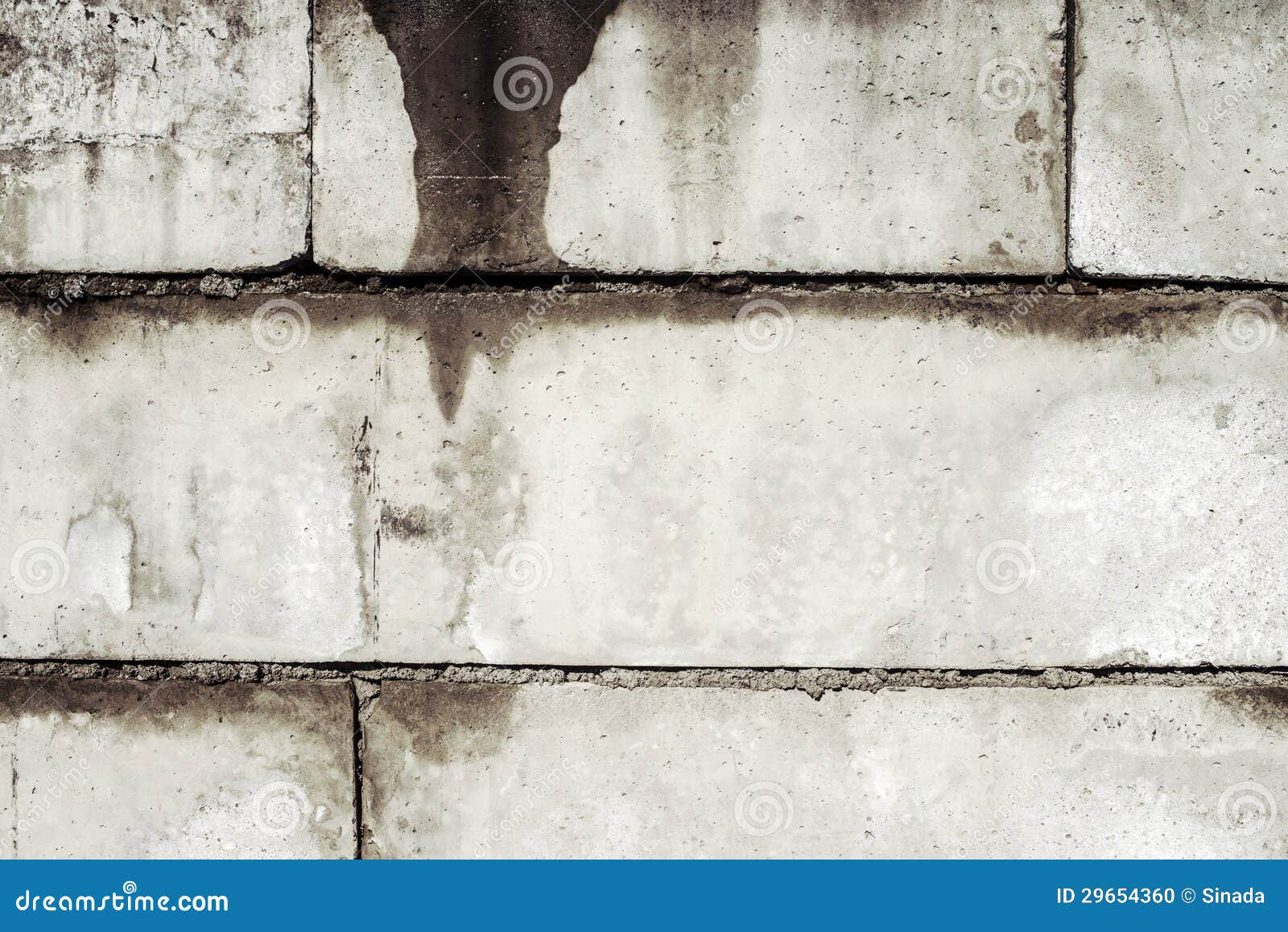 Dirty Old Wall from Concrete Blocks Stock Photo - Image of effects ...