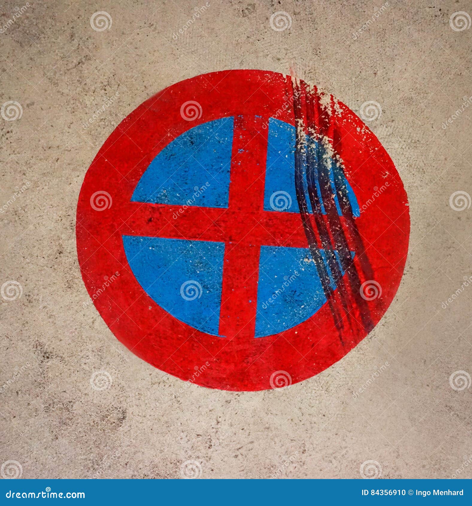 Parking A Car In A Prohibited Place. Road Signs And Markings ...