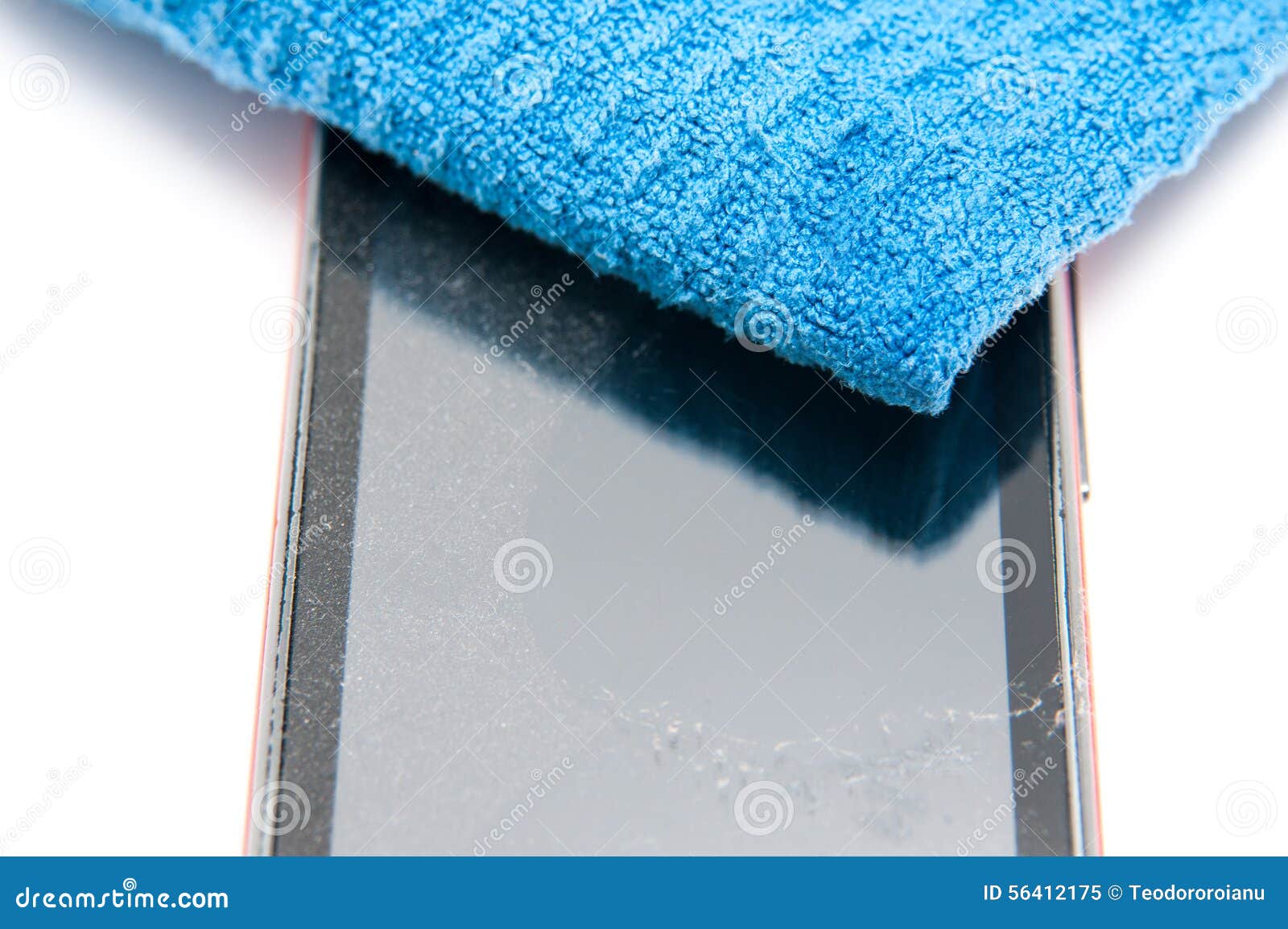 Dirty phone in cleaning stock image. Image of white, clean - 56412175