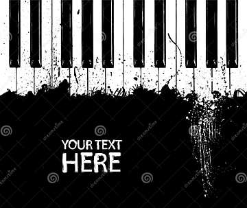 Dirty piano keys stock vector. Illustration of space, notes - 8842547