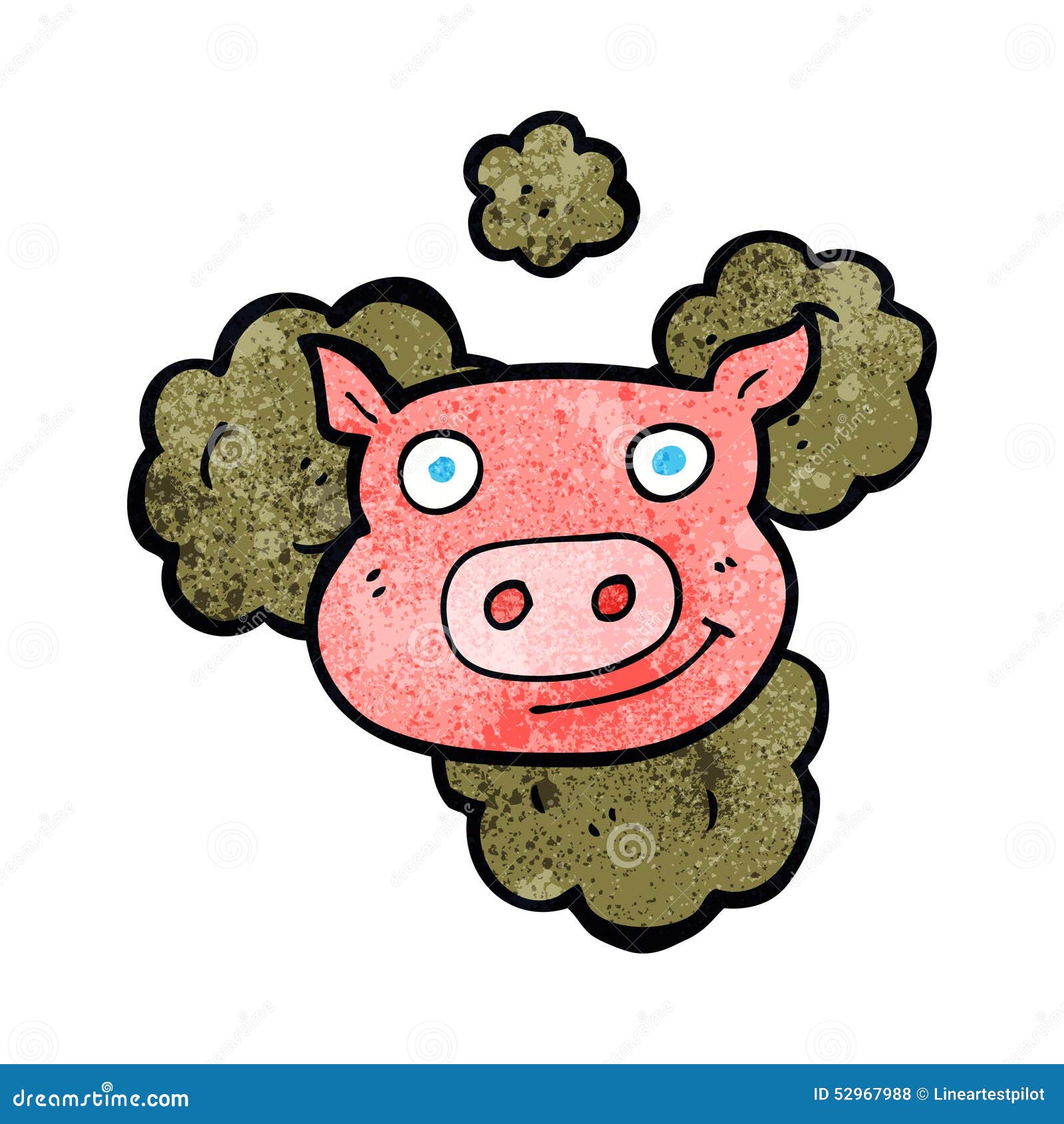 Dirty pig cartoon stock illustration. Illustration of retro - 52967988