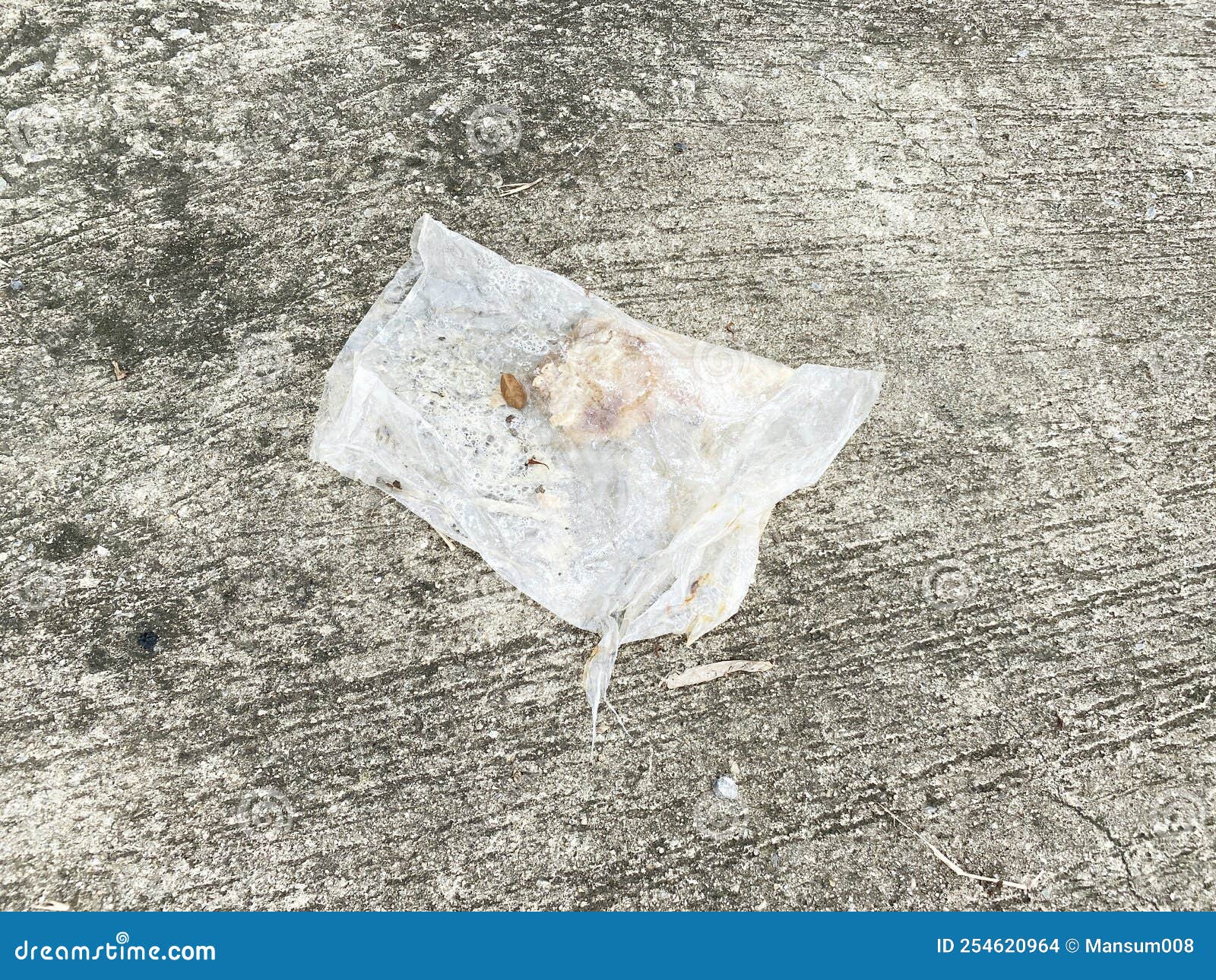 Dirty Plastic on Cement Floor Stock Photo - Image of construction ...