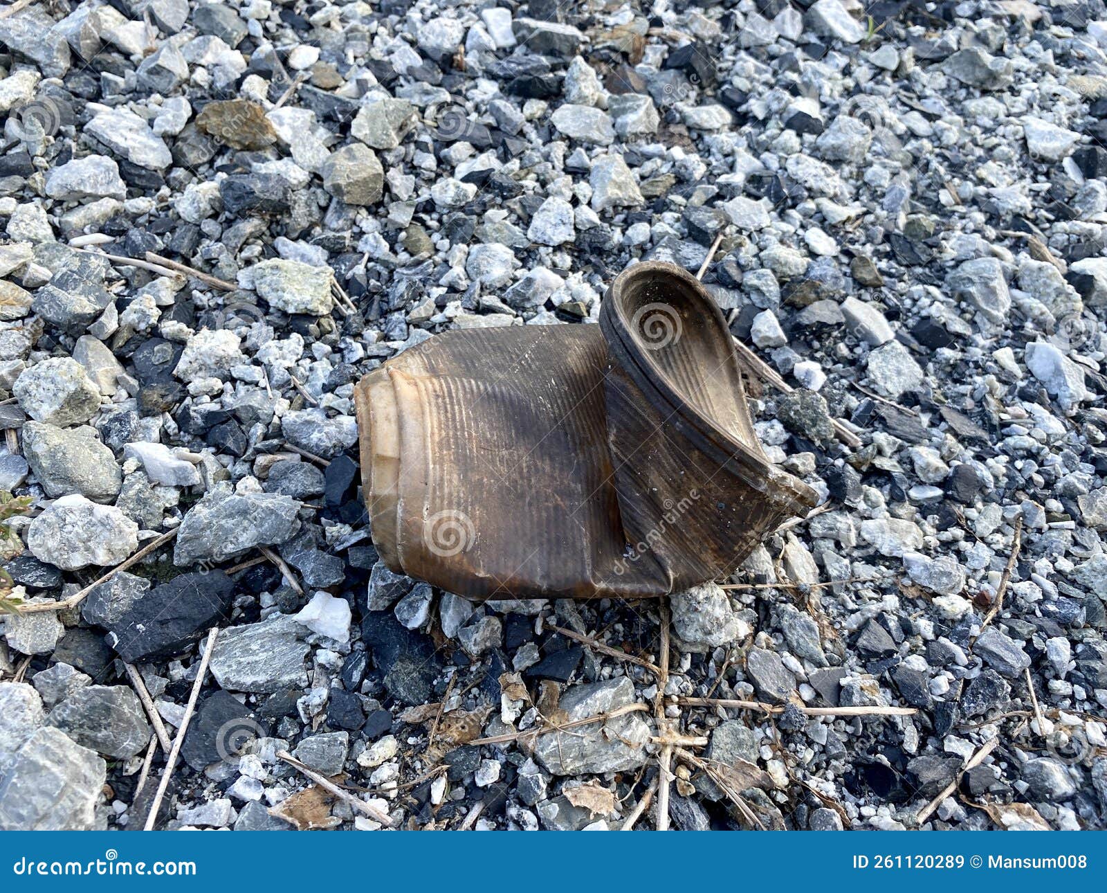 Dirty Plastic Cup on Stone Floor Stock Image - Image of black, tourism ...